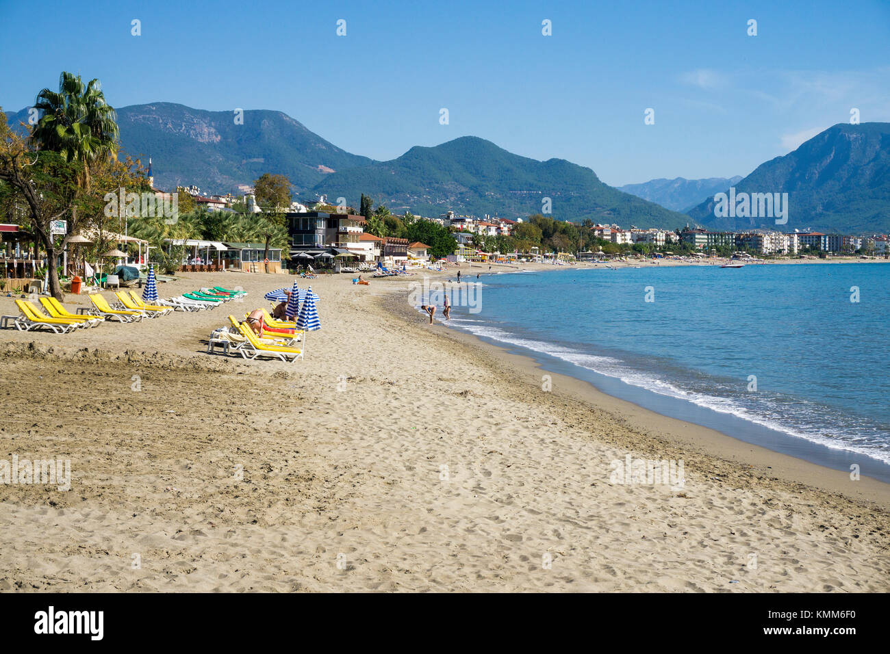 Stadt Strand von Alanya, Türkische Riviera, Türkei Stockfotografie - Alamy