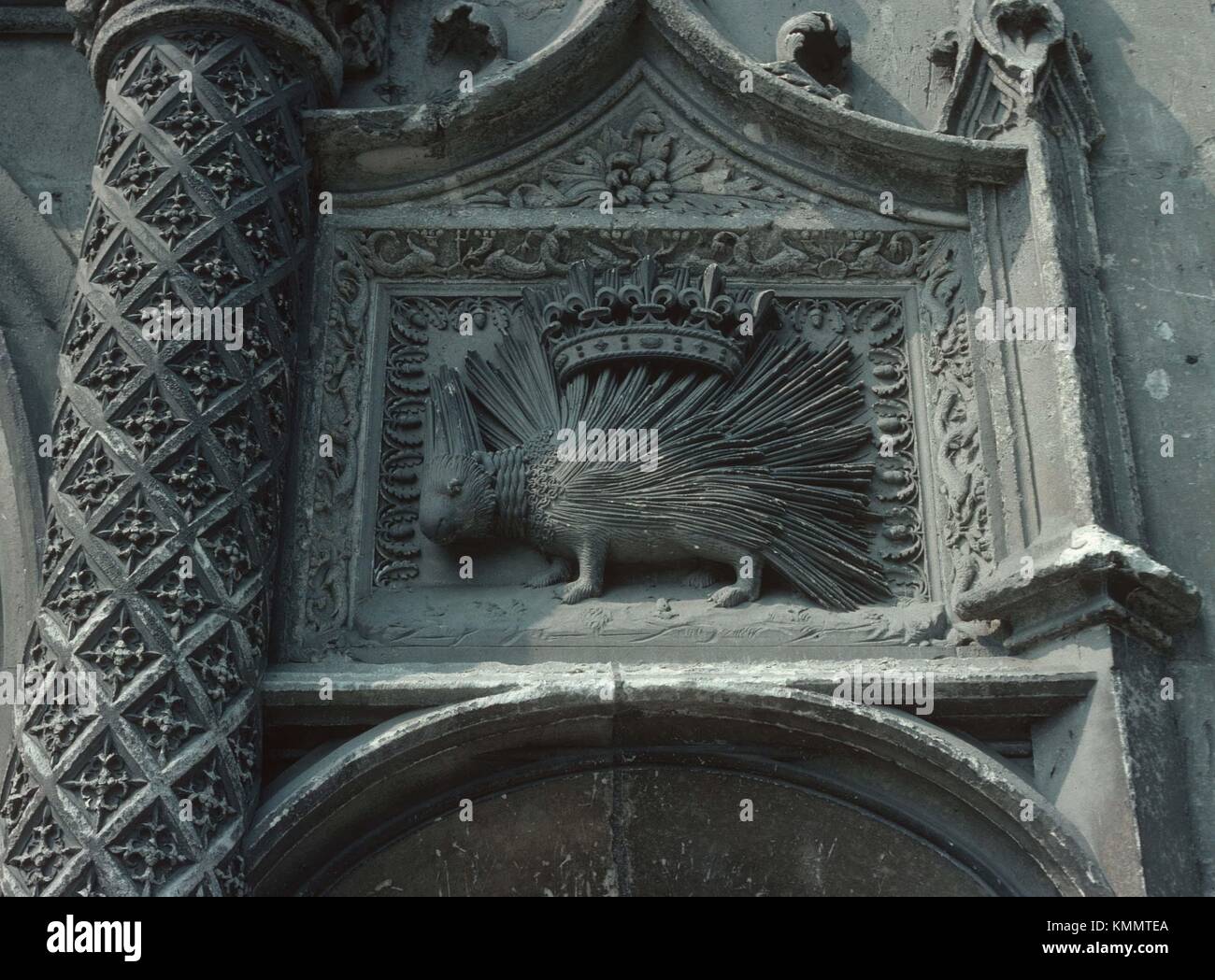 König Ludwig XII. porcupine Symbol auf dem Schloss von Blois ...