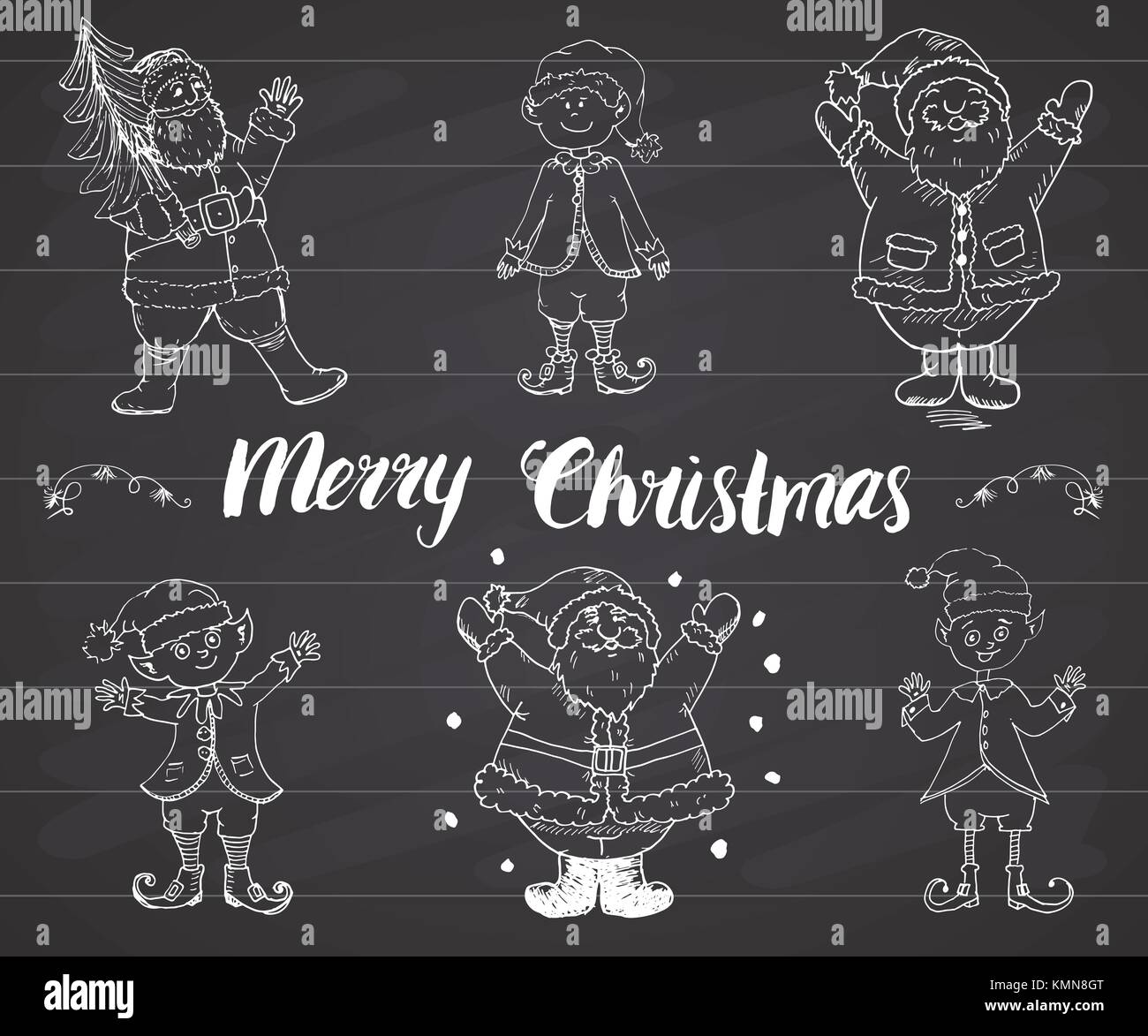 Merry christmas hand lettering chalk board -Fotos und -Bildmaterial in ...