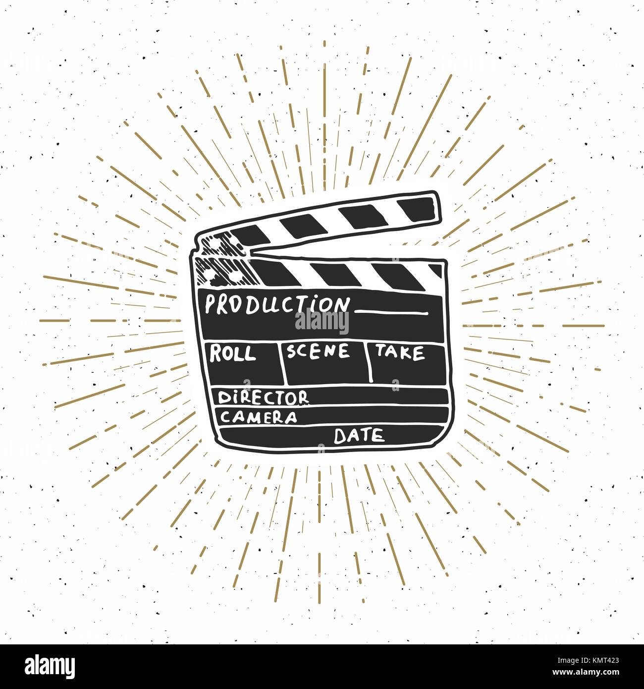 Klappe vintage Label, hand Skizze gezeichnet, Grunge texturierte retro ...