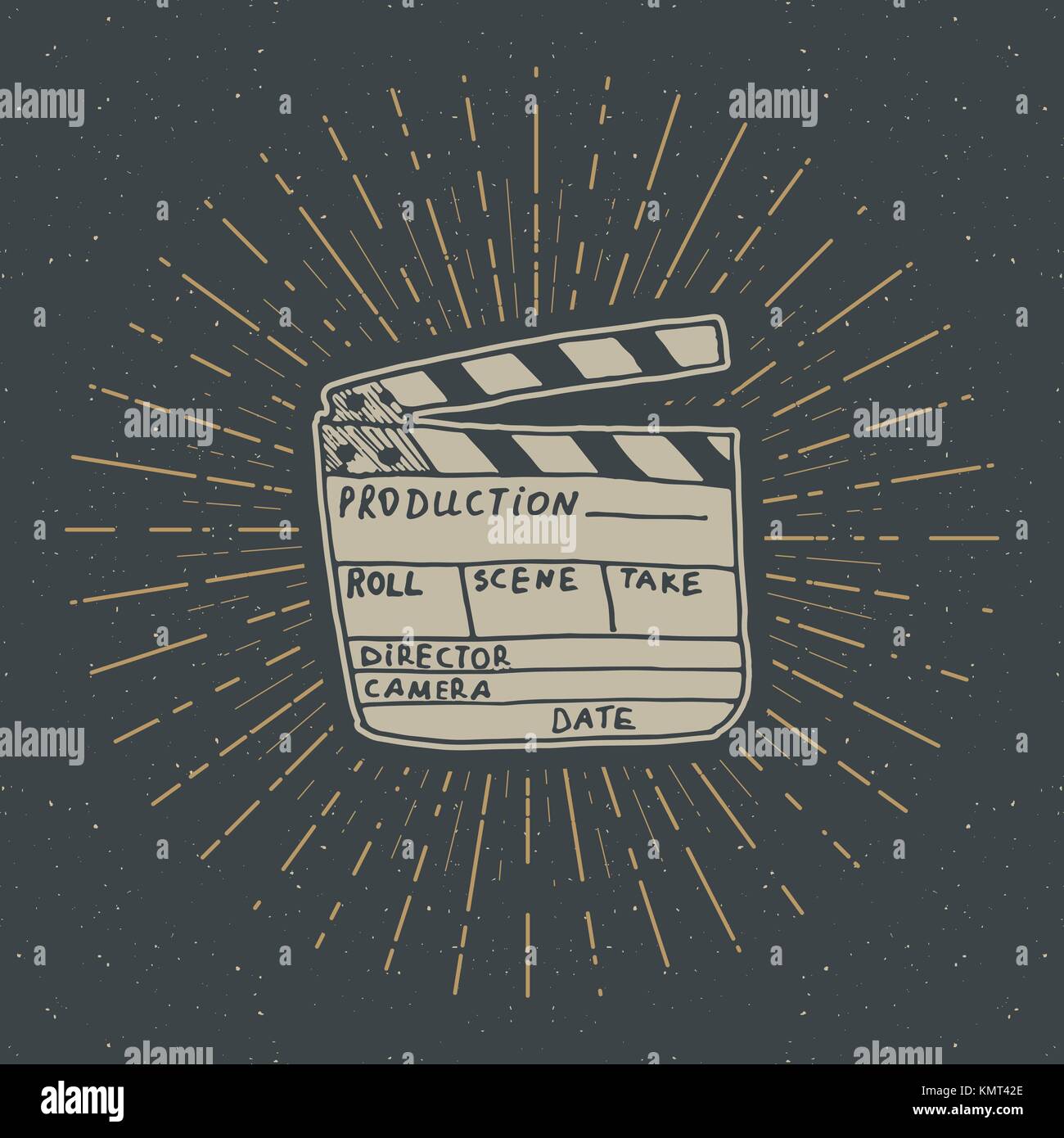 Klappe vintage Label, hand Skizze gezeichnet, Grunge texturierte retro ...