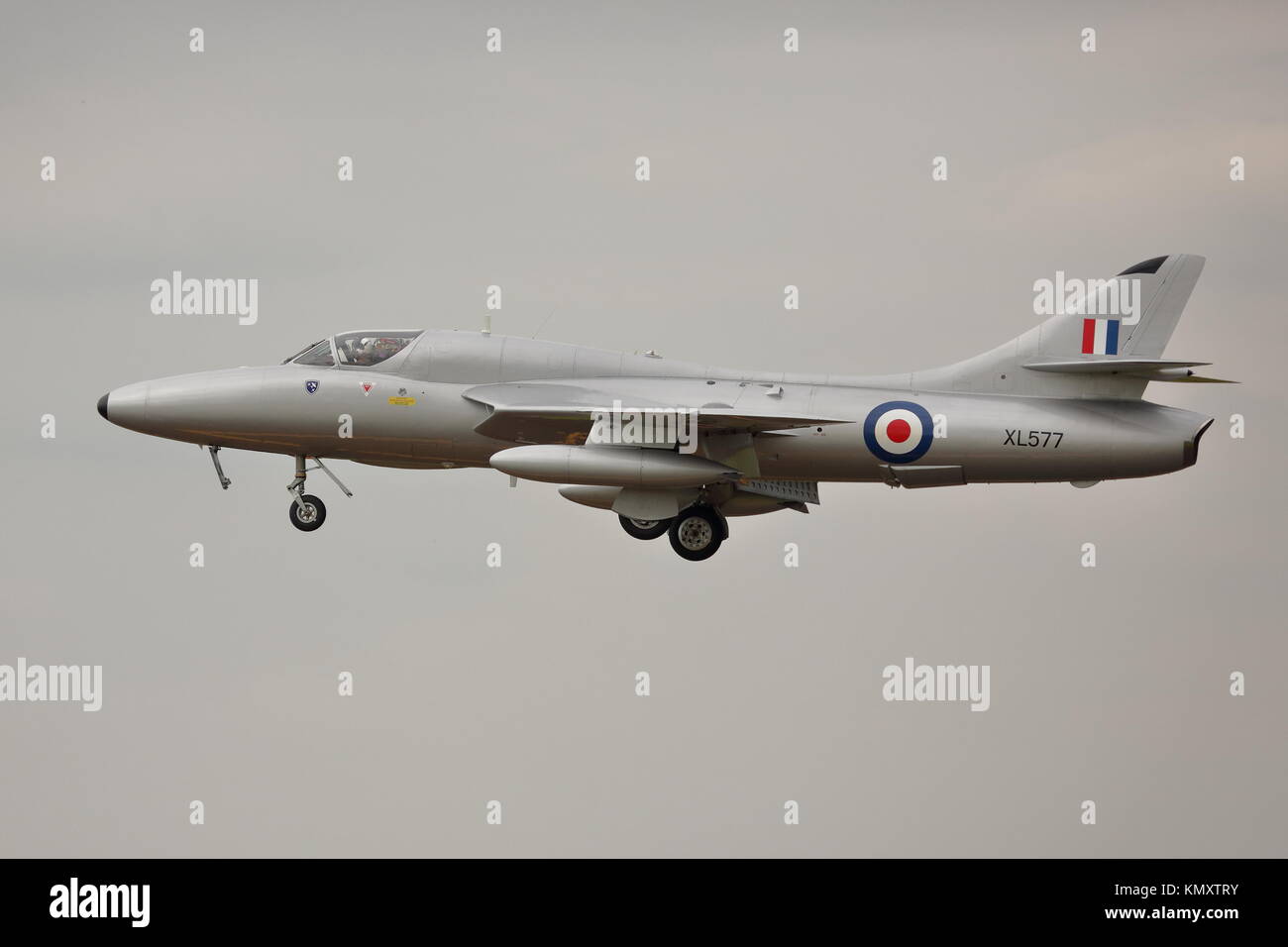 Hawker Hunter XL 577 an RAF Fairford, England Stockfotografie - Alamy