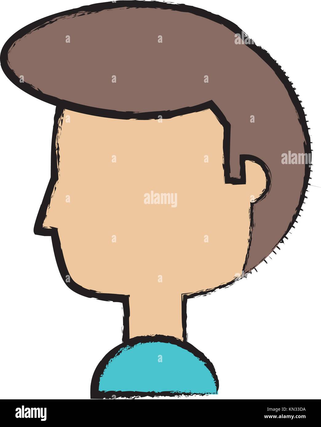 Cartoon mann Kopf Symbol Stock-Vektorgrafik - Alamy