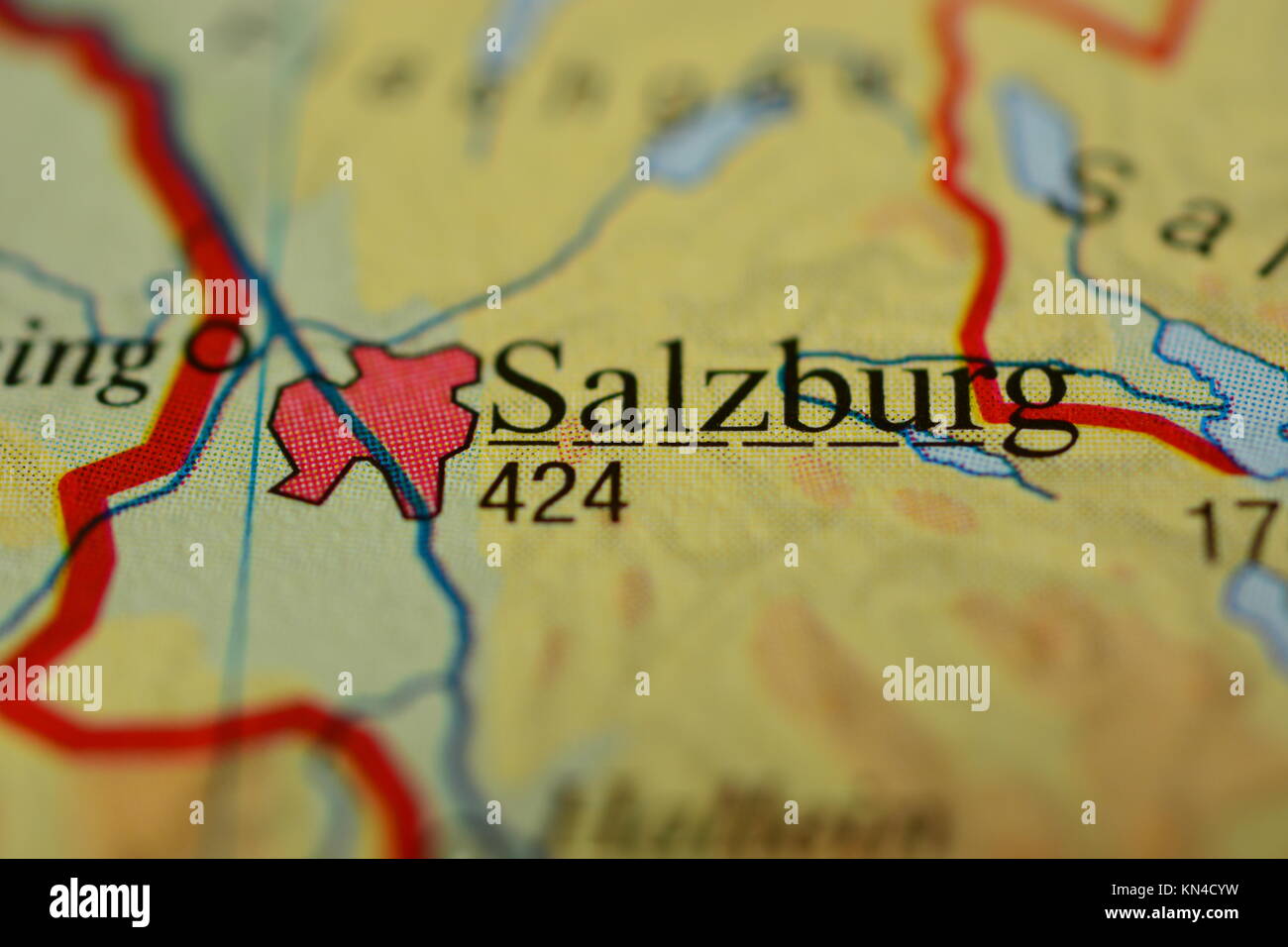 Salzburg city map -Fotos und -Bildmaterial in hoher Auflösung – Alamy