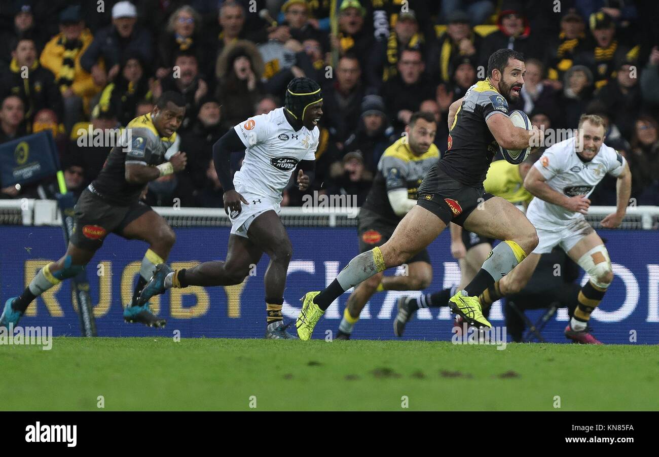 La Rochelle, Frankreich. 10 Dez, 2017. Im europäischen Rugby Champions ...