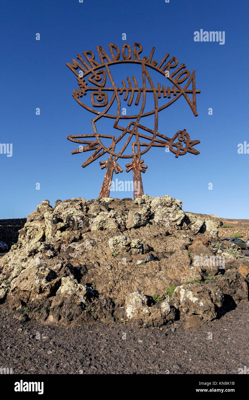 Mirador del Rio, Skulptur von Cesar Manrique, Lanzarote, Kanarische ...