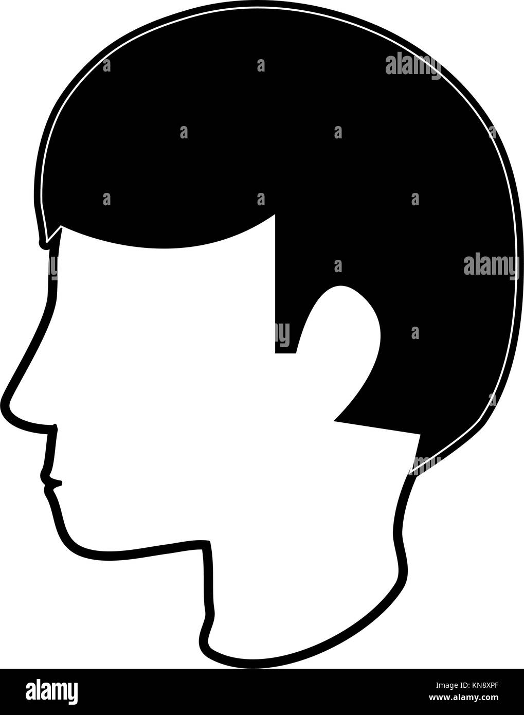 Menschliche Kopf silhouette Stock-Vektorgrafik - Alamy