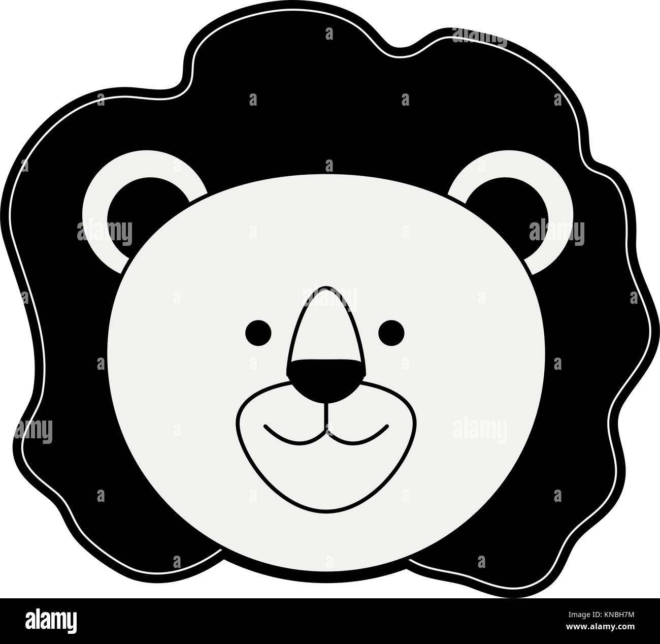 Süße Löwe cartoon Stock-Vektorgrafik - Alamy