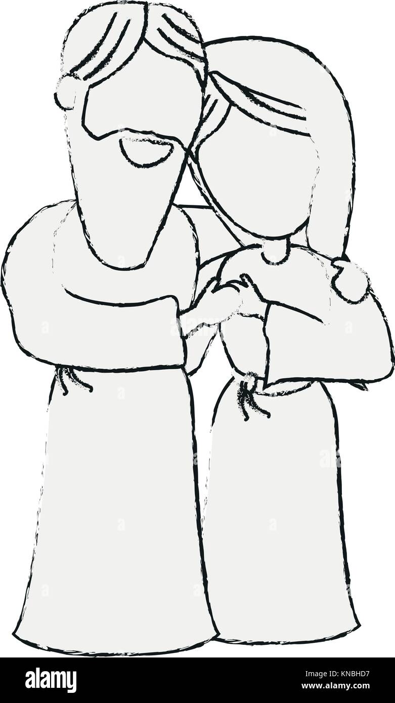 Joseph maria jesus christus cartoon -Fotos und -Bildmaterial in hoher ...