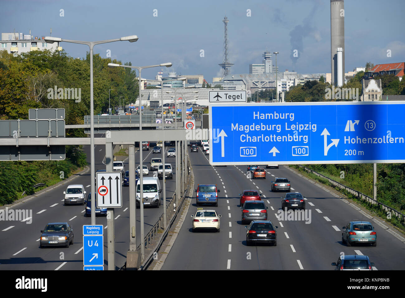 Stadt Autobahn A100, dem Dorf Wilmers, Berlin, Deutschland ...