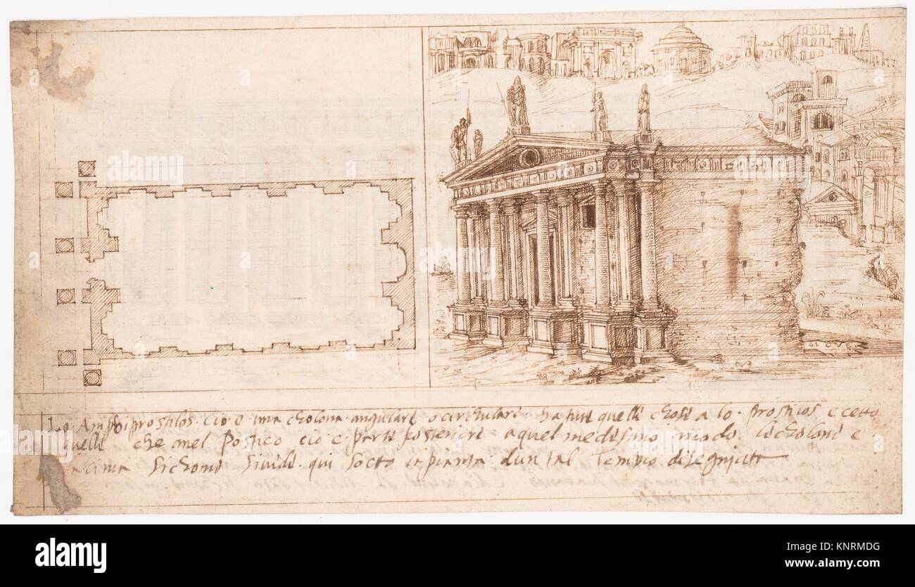 Recto: Tempel Typen: Amphiprostyle (Vitruv, Buch 3, Kapitel 2, Nr. 4 ...