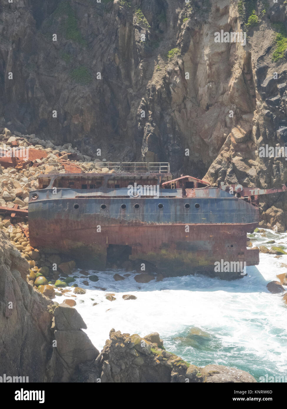 Schiff Wrack der RMS Mülheim, Castle Zawn, Nr Lands End, Penwith ...