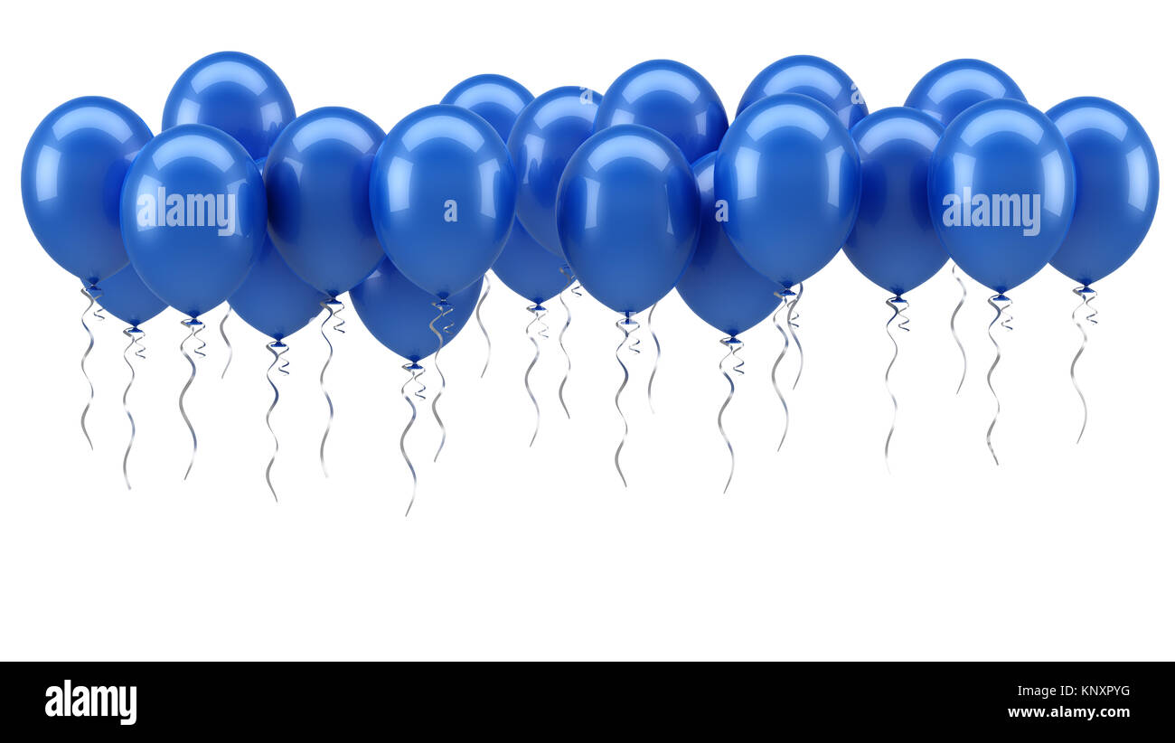 Blaue Party Ballons Stockfotografie - Alamy
