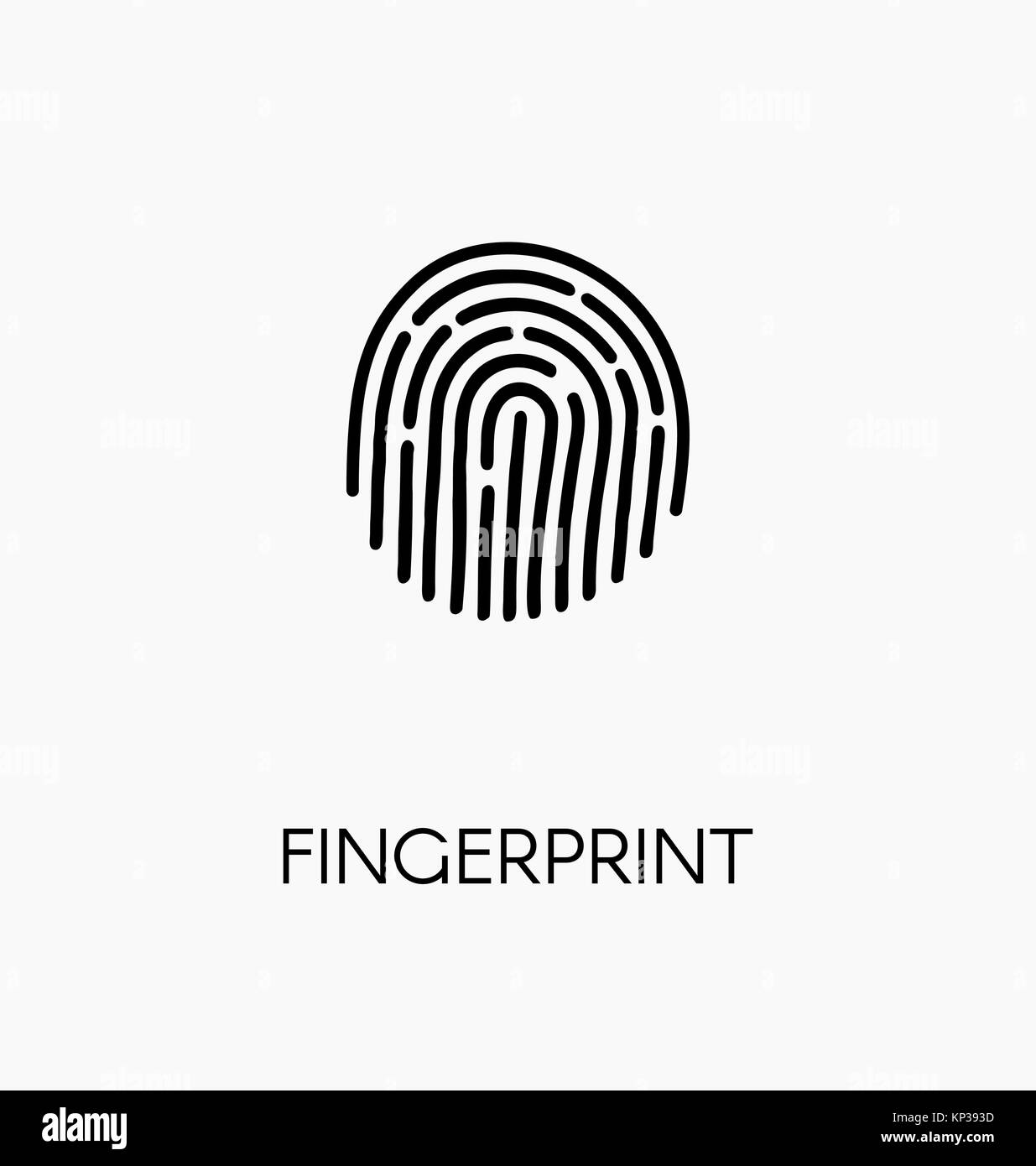 Fingerprint Symbol vektor Illustration Stock-Vektorgrafik - Alamy