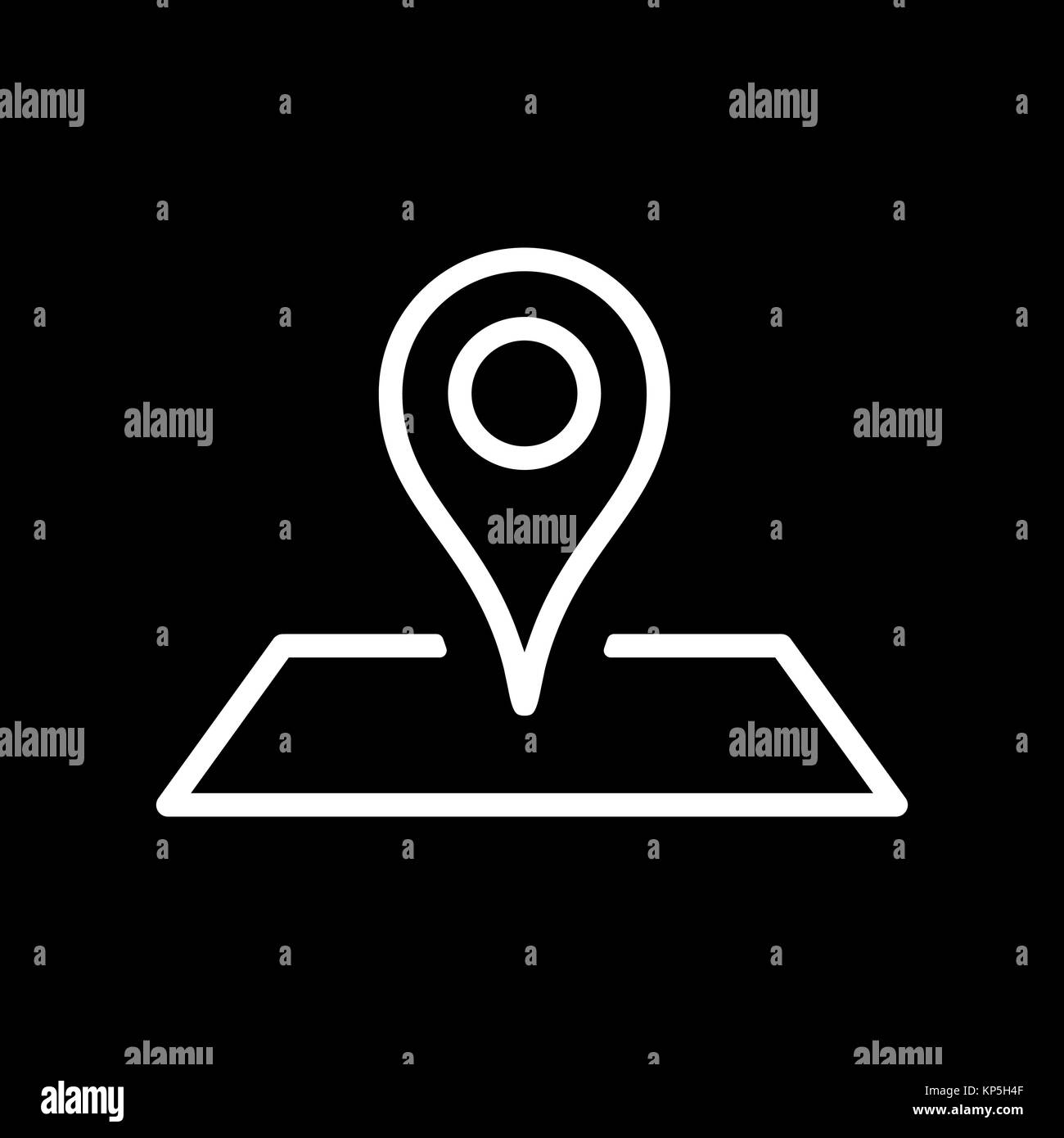 Standort-Symbol Zeichen isoliert auf weißem Hintergrund rot Pin auf der ...