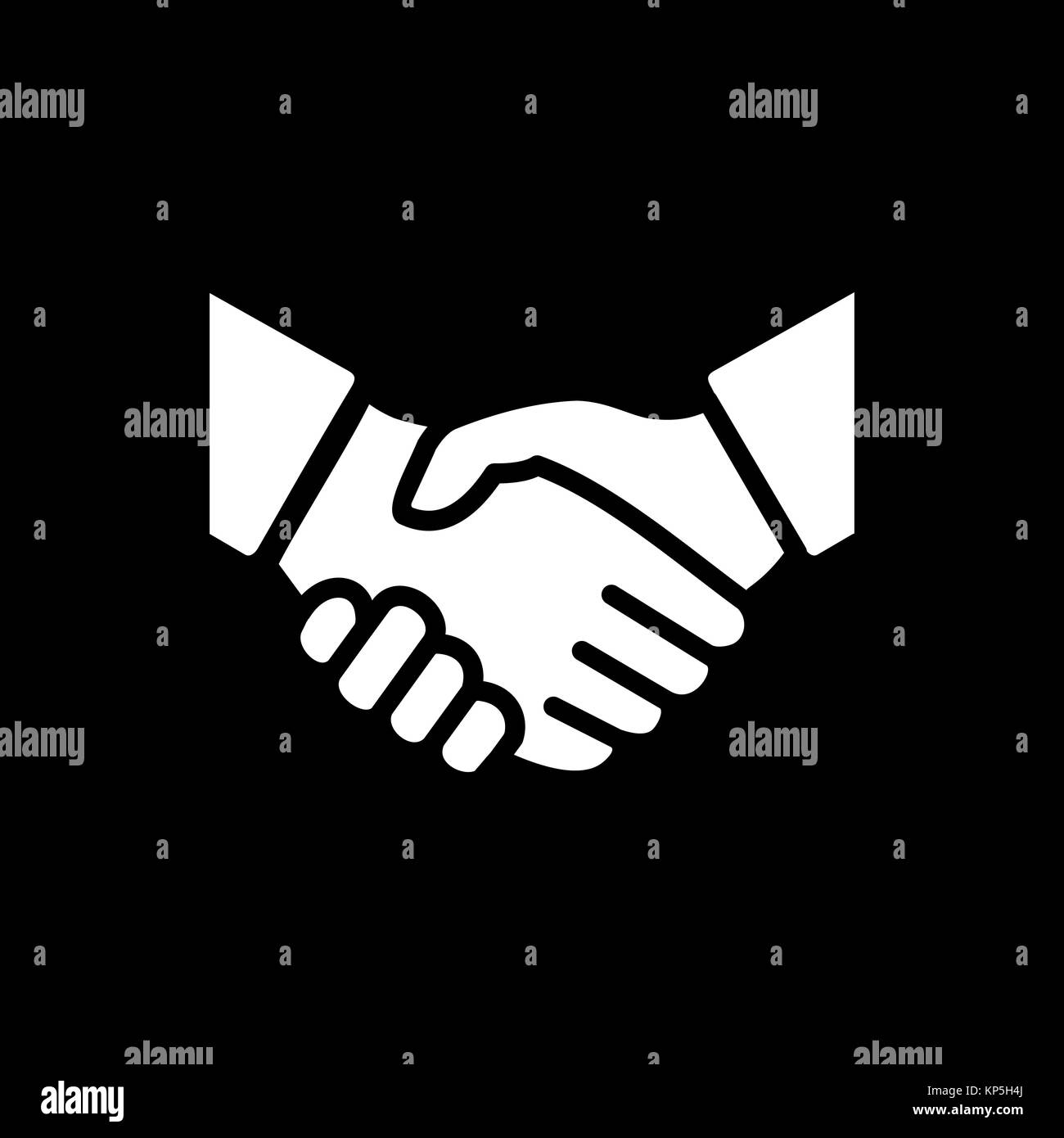 Handshake-Symbol einfach Vektor-Illustration. Deal oder Partner ...