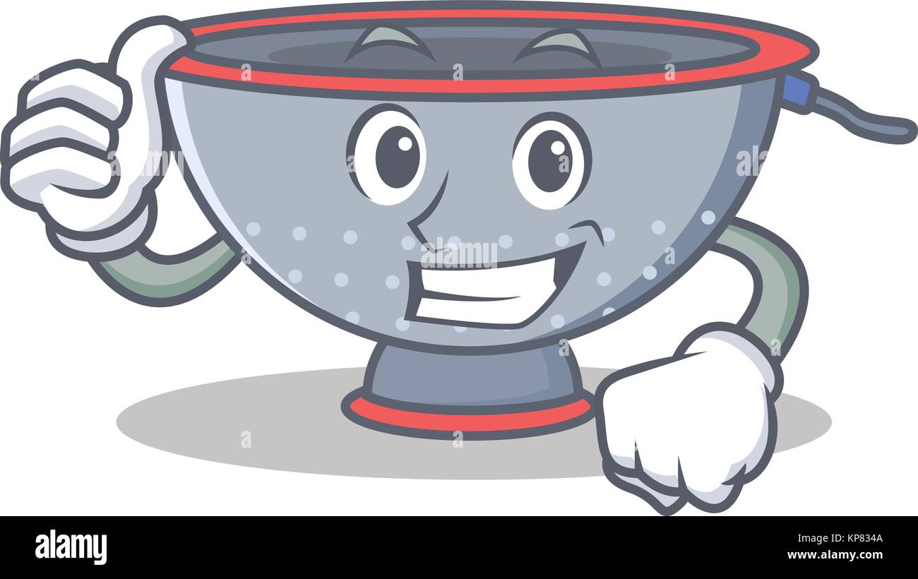 Daumen hoch Sieb utensil Charakter Cartoon Stock-Vektorgrafik - Alamy