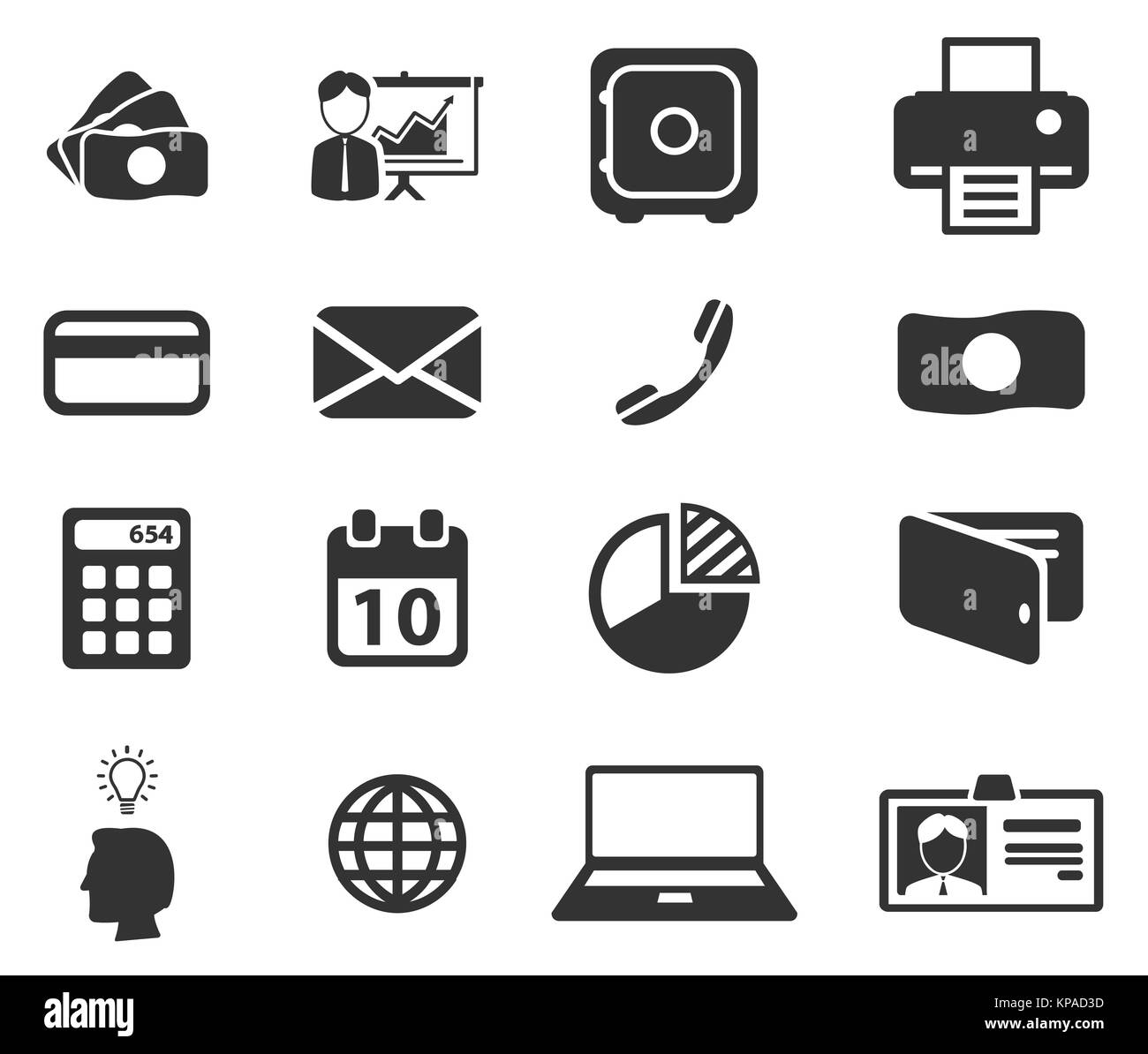 Büro einfach Symbole Stockfotografie - Alamy