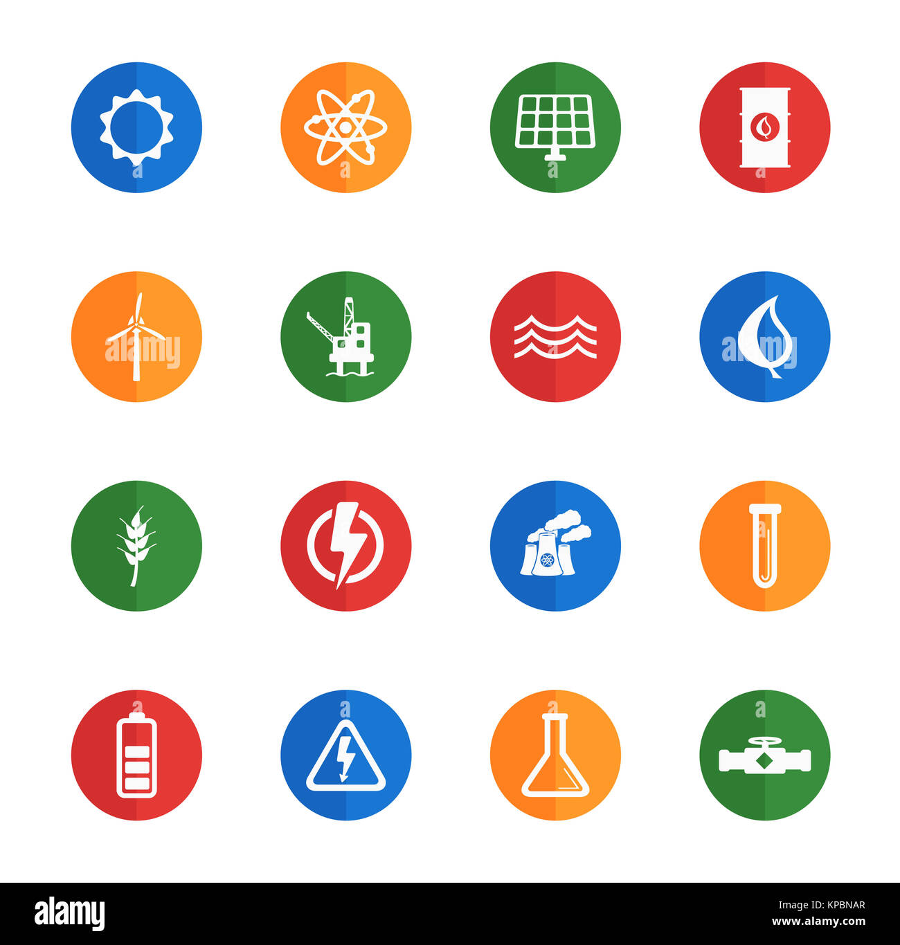 Bei der Stromerzeugung einfach Symbole Stockfotografie - Alamy