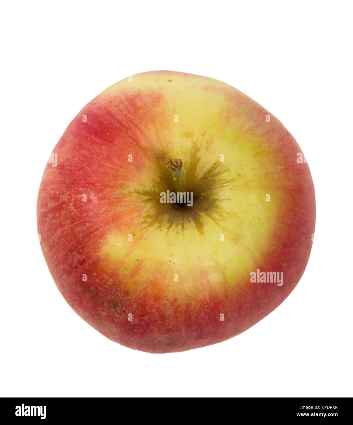 Frisch saftig rot und gelb Apfel isoliert Stockfotografie - Alamy