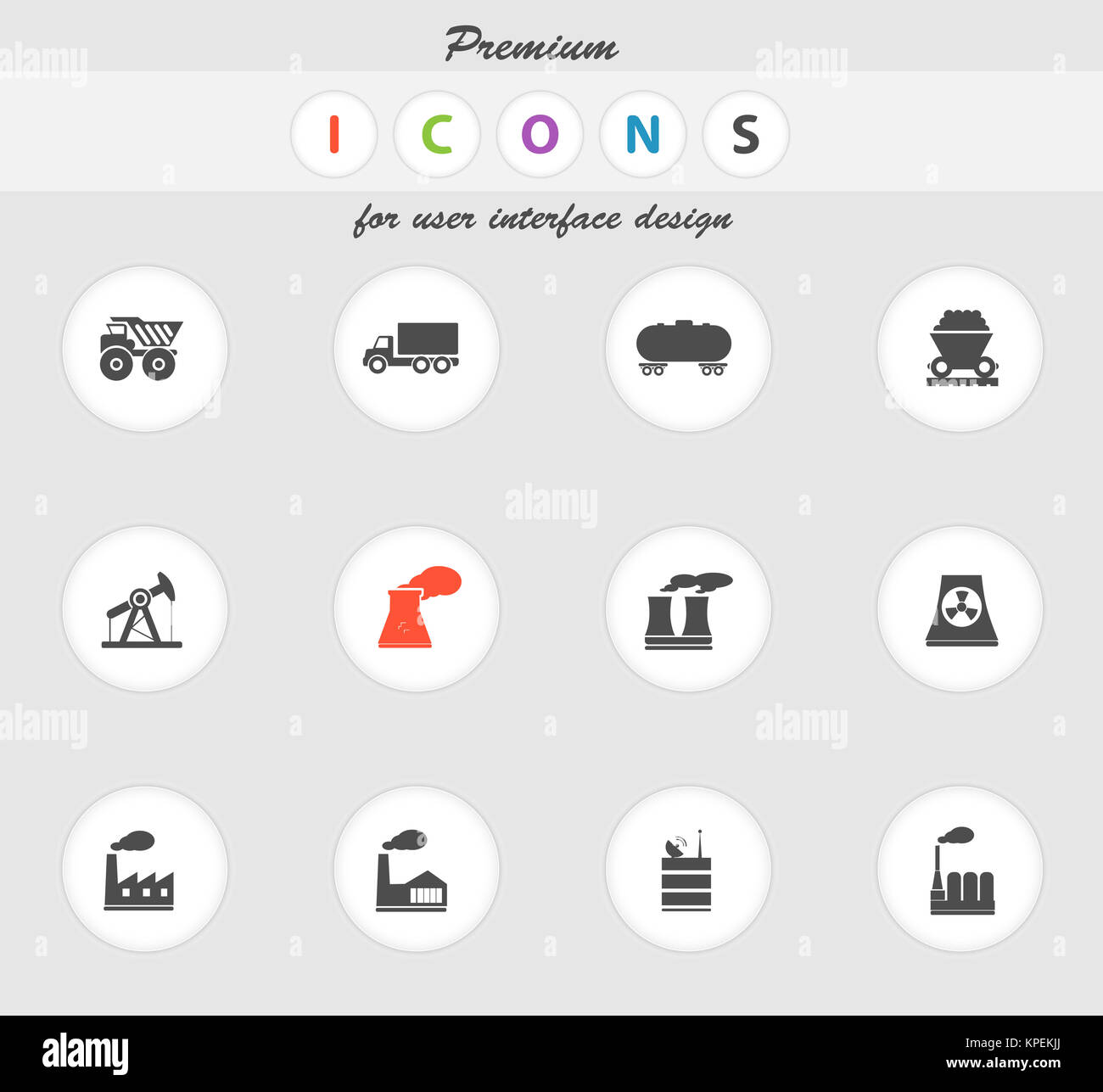 Werk und Industrie-Symbole Stockfotografie - Alamy