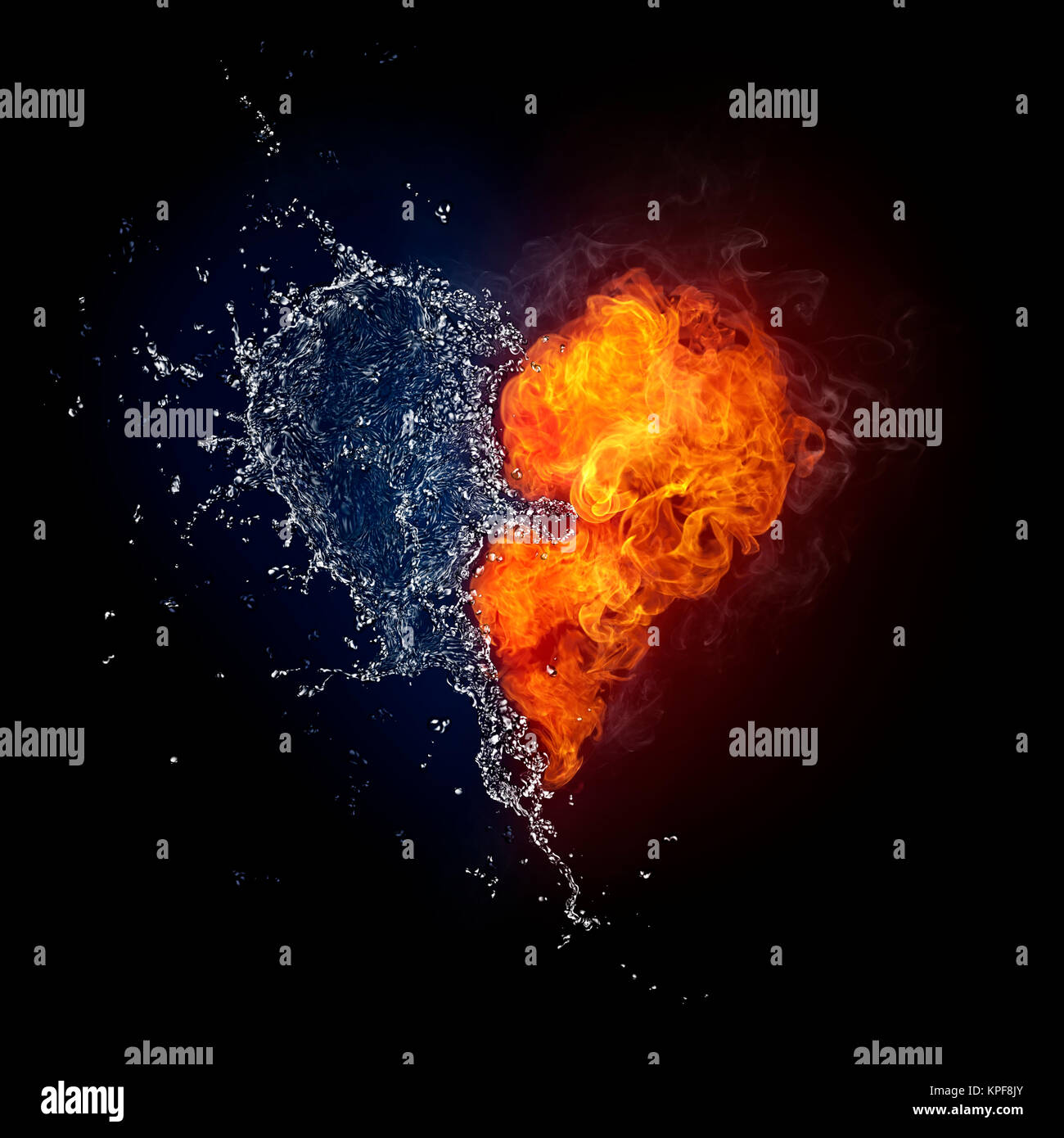 Herz Feuer Wasser