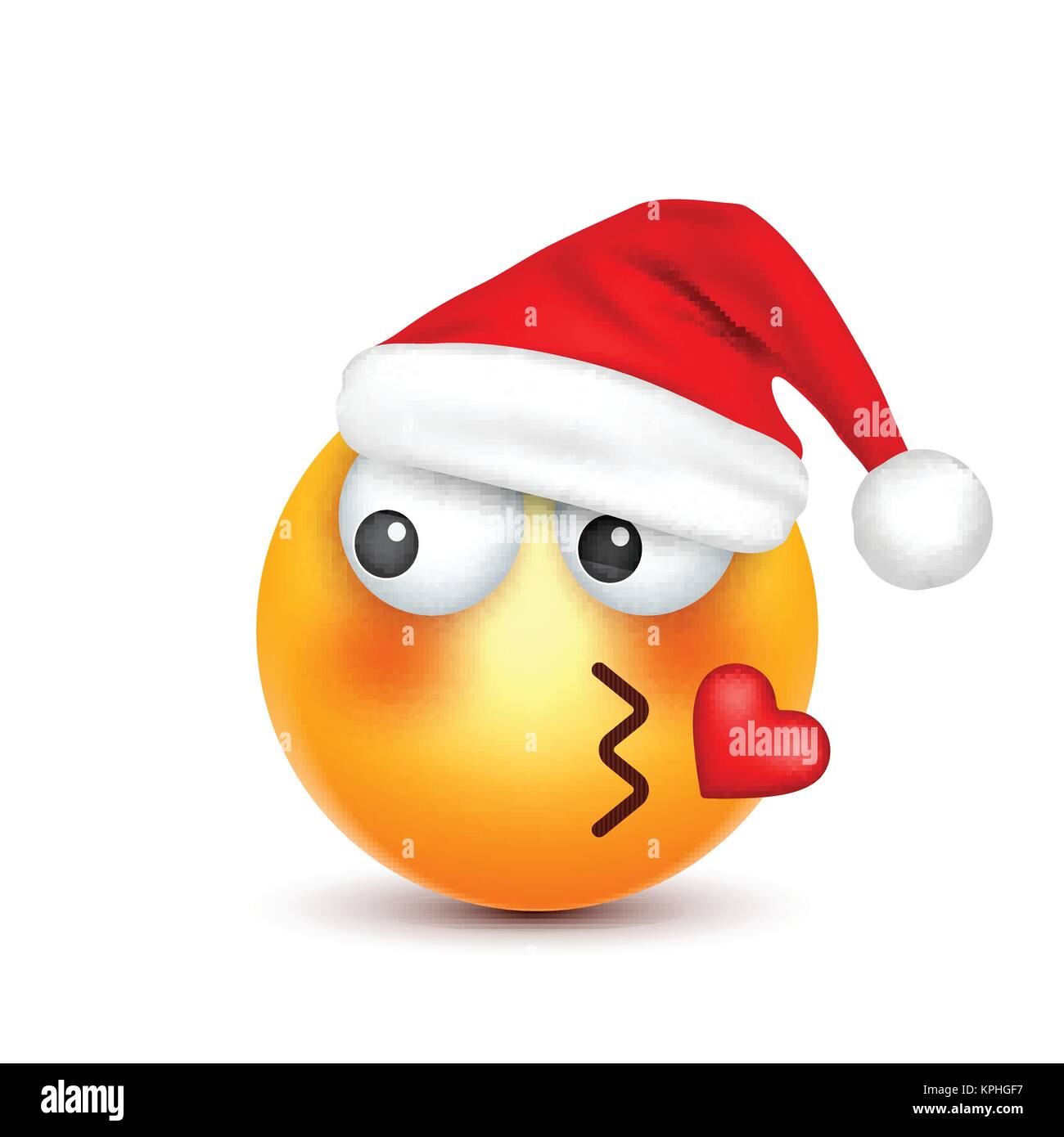 Smiley, emoticon. Gelbe Emoji, Gesicht mit Emotionen und Mütze. Neues ...