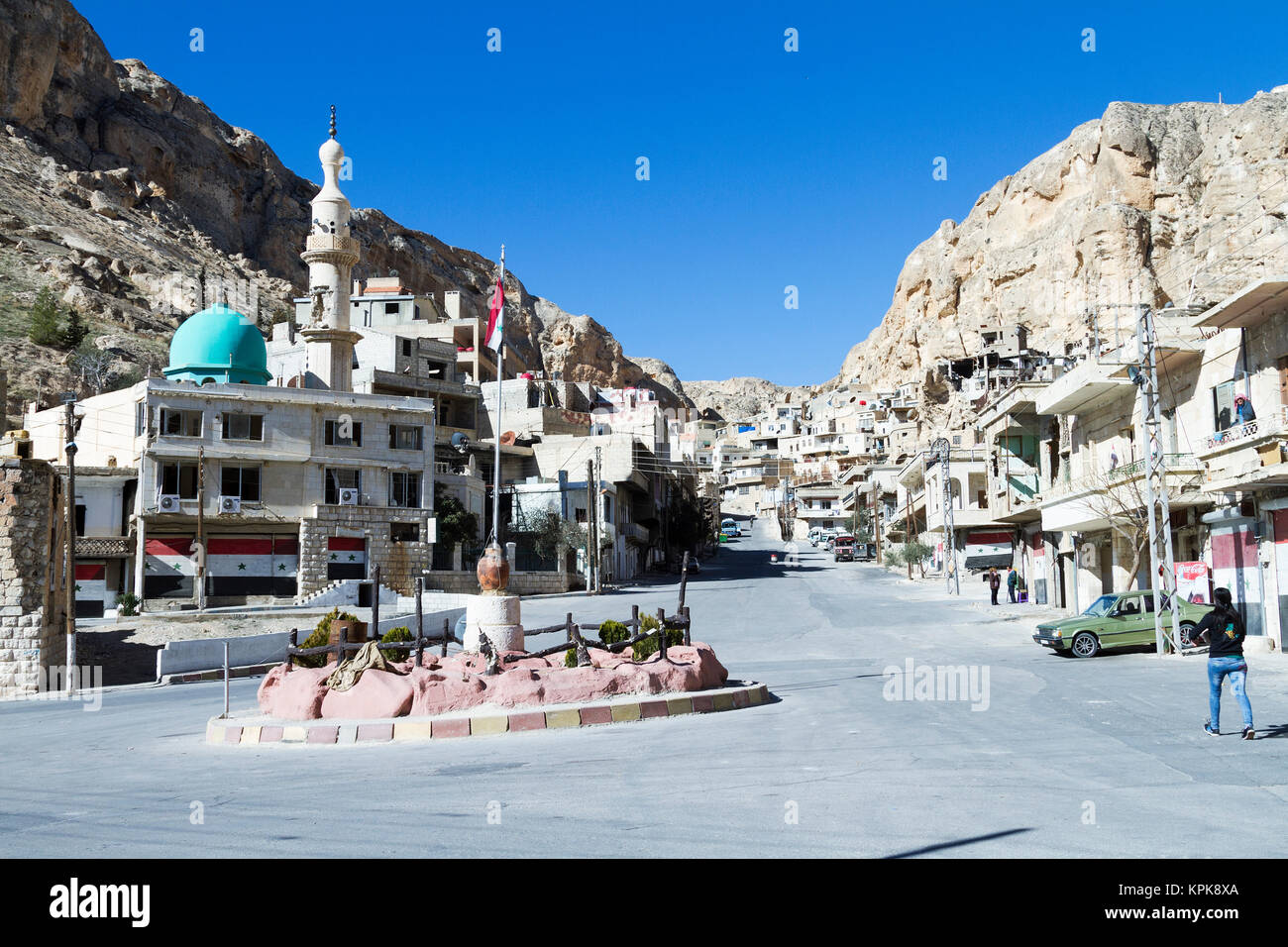Christliche Stadt Maaloula, Syrien, wo die Menschen noch Aramäisch, die ...