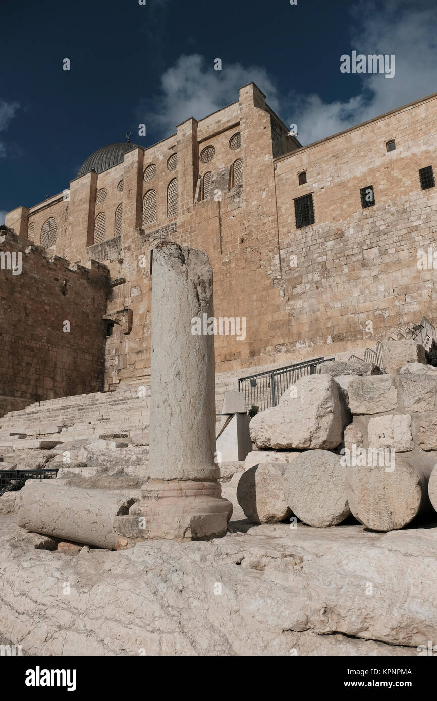 Ruinen in den Ophel hill Website im Jerusalem Archäologische Park an ...