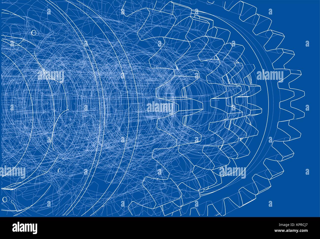 Getriebe Skizze. Vektor Stock-Vektorgrafik - Alamy