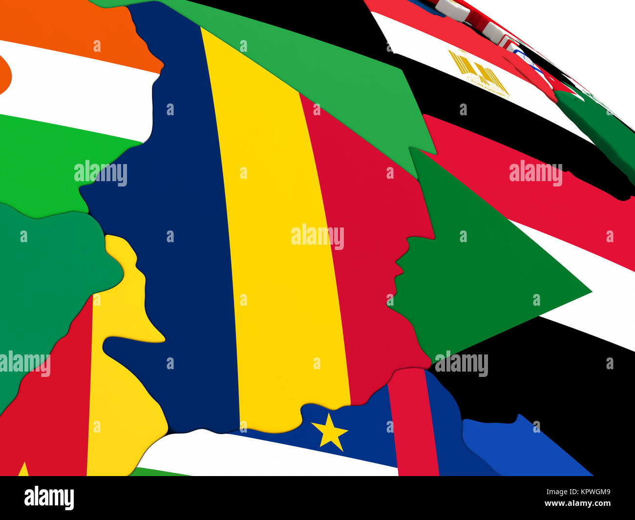 Landesflagge auf der karte von tschad -Fotos und -Bildmaterial in hoher Auflösung – Alamy