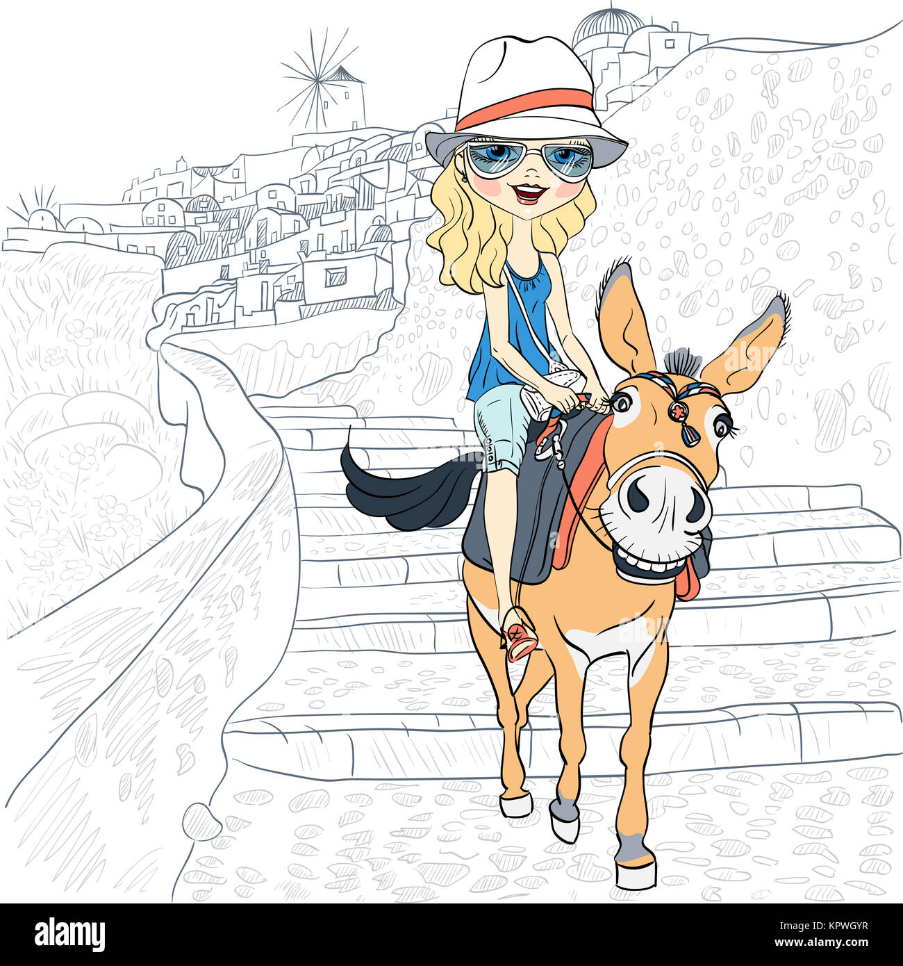 Mit esel spazieren gehen Ausgeschnittene Stockfotos und -bilder - Alamy