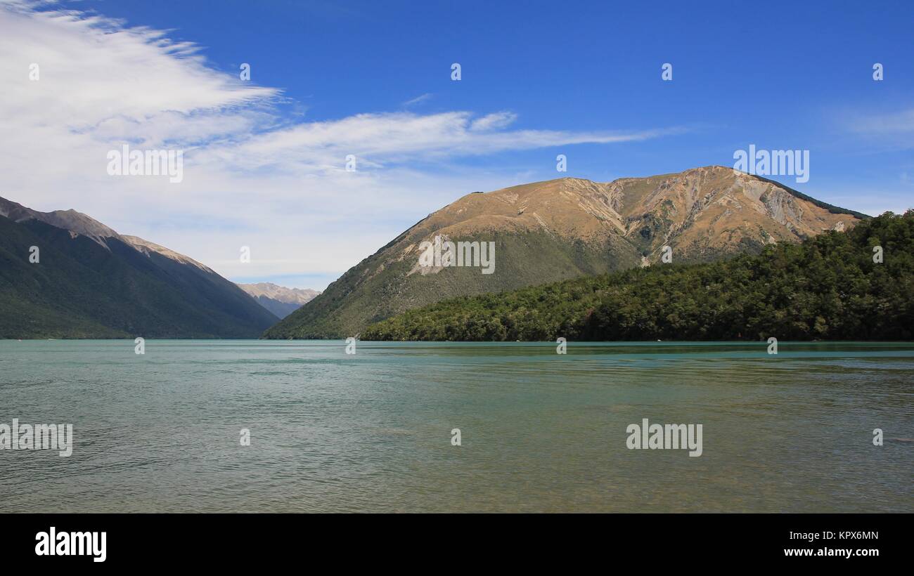 Lake Rotoiti und Mt Robert Stockfotografie - Alamy