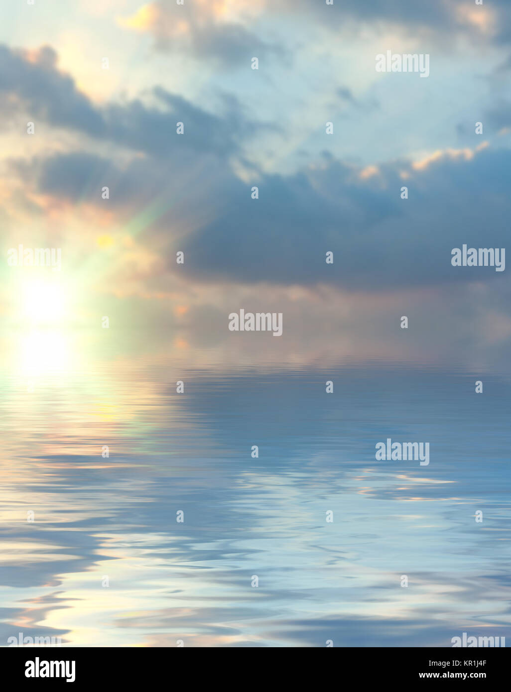 Oberfläche Wasser Welligkeit und Reflexion von weichen Himmel und ...