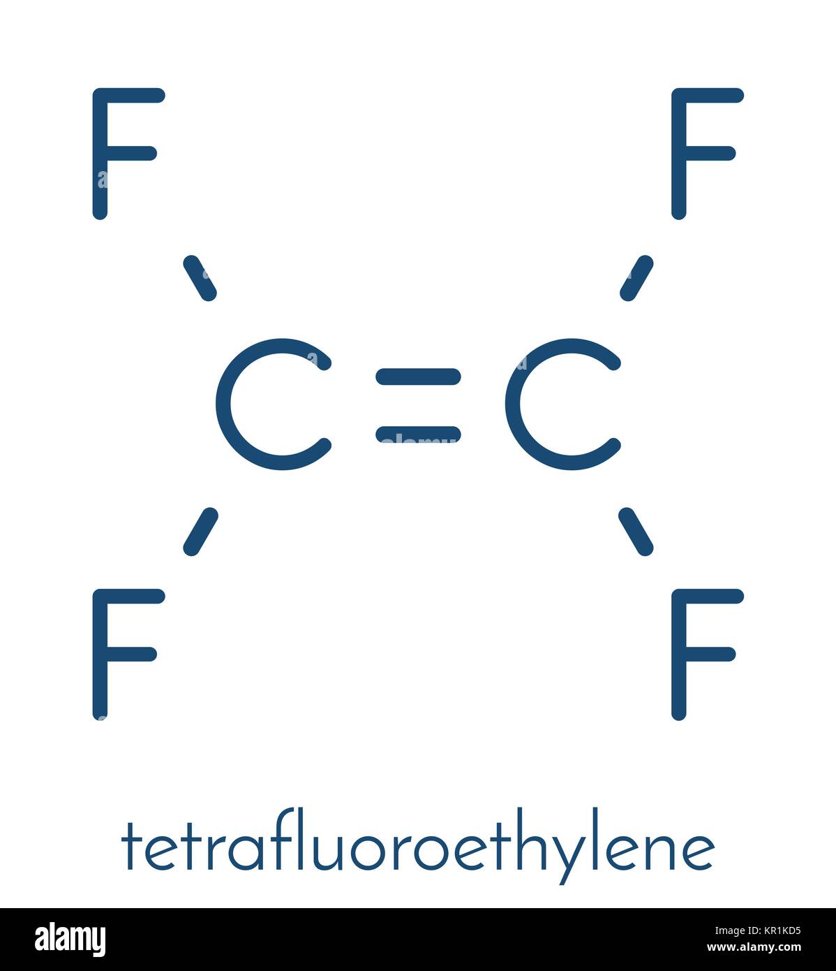 Tetrafluorethylen (TFE), Polytetrafluorethylen (PTFE) Polymer Baustein ...