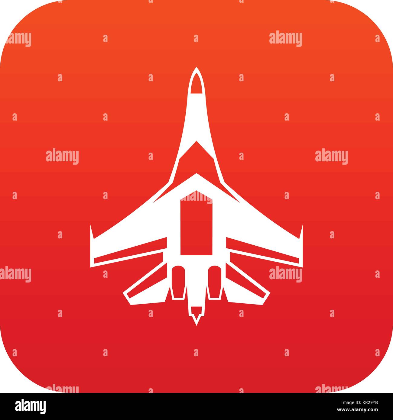 Jet fighter plane Symbol digital Rot Stock-Vektorgrafik - Alamy