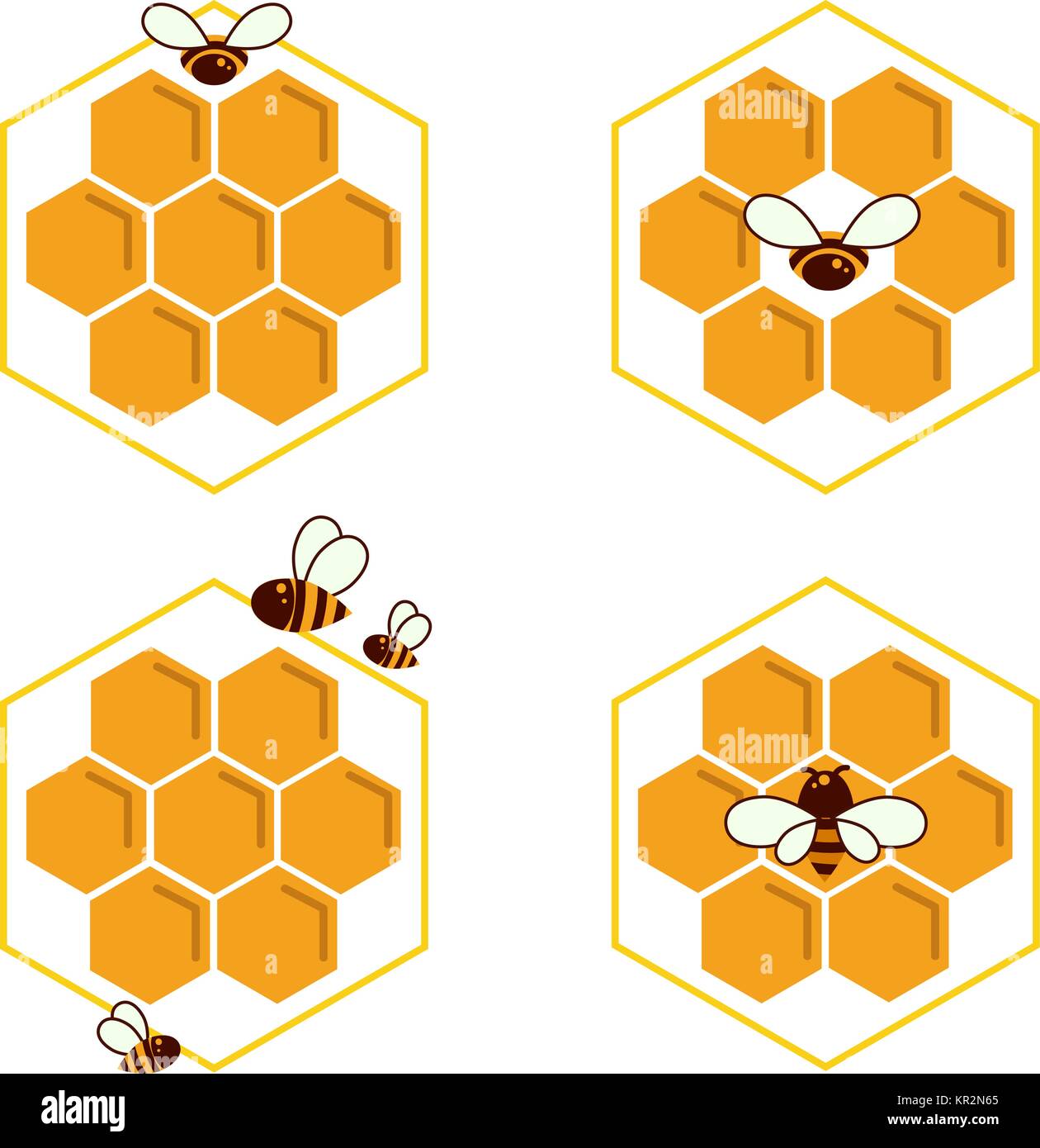 Wabe und Biene Skizze Symbol für Web, Mobile und Infografiken. Hand ...