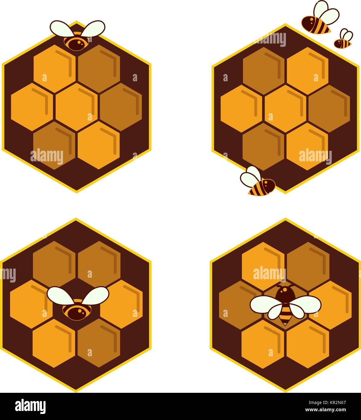 Wabe und Biene Skizze Symbol für Web, Mobile und Infografiken. Hand ...