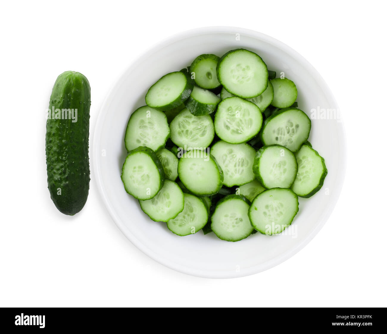 Frische Gurken, in Scheiben schneiden Stockfotografie - Alamy