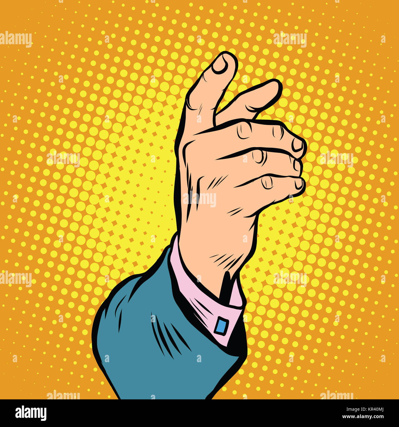 Männliche Hand zeigen oder halten Stockfotografie - Alamy