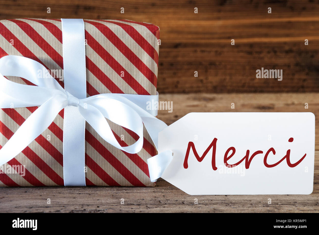 Mit label, Merci, Danke Stockfotografie - Alamy