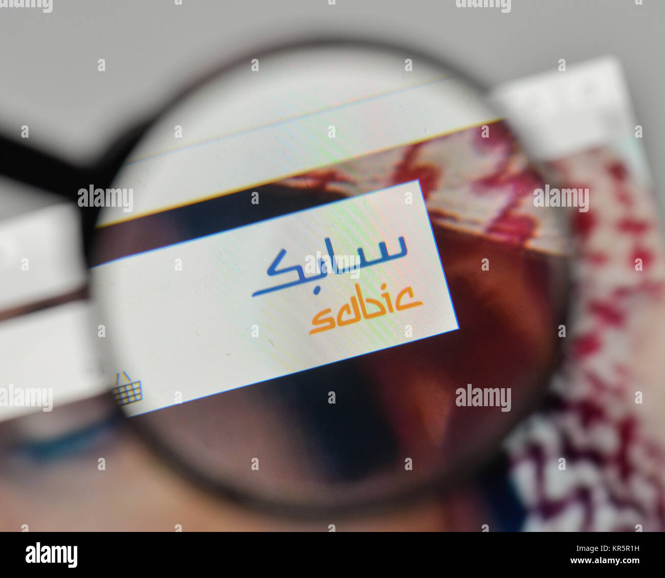 Mailand, Italien - 1. November 2017: SABIC Logo auf der Homepage ...