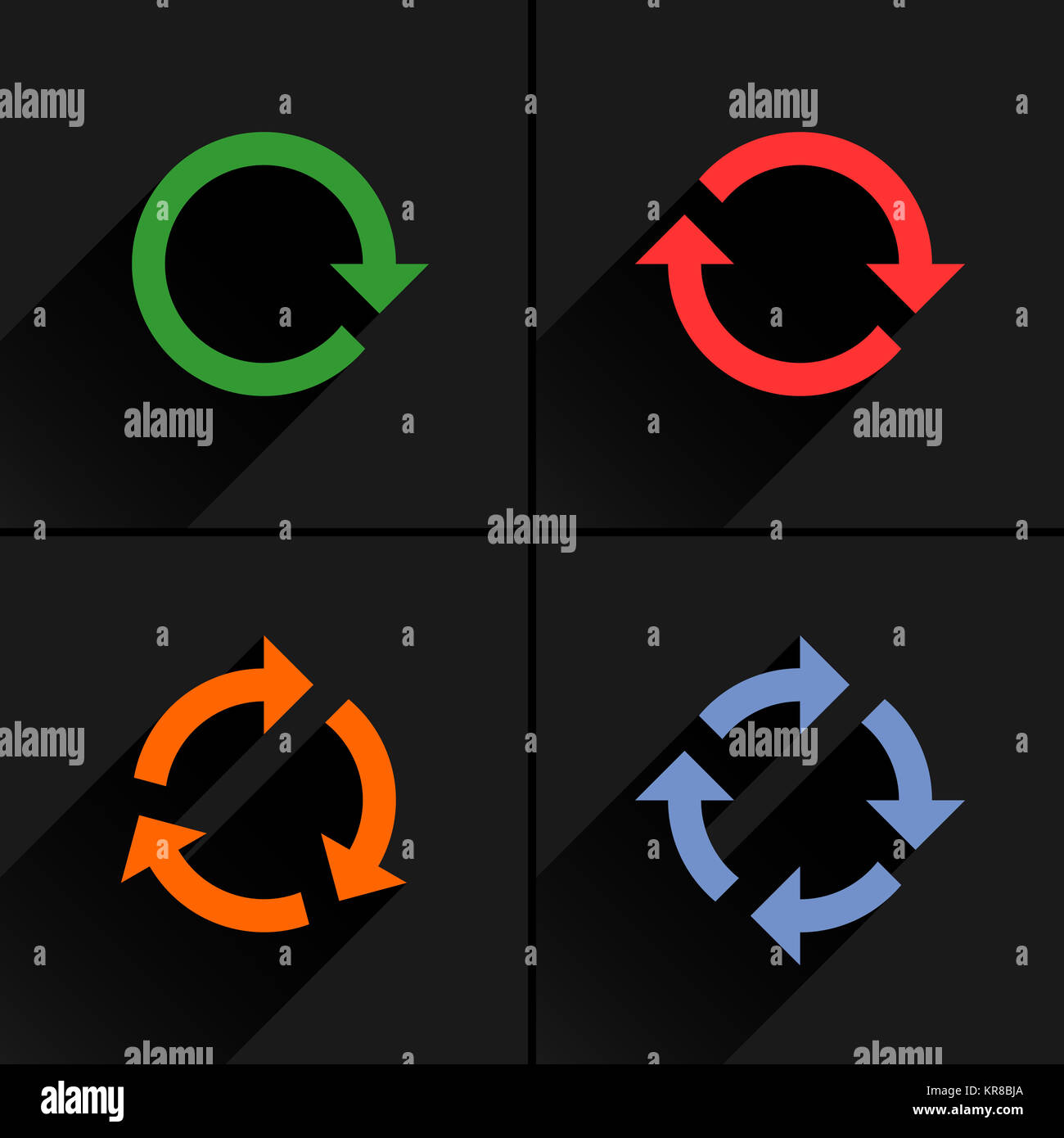 Farbe Pfeil Loop, Refresh, reload, Rotation Symbol Stockfotografie - Alamy