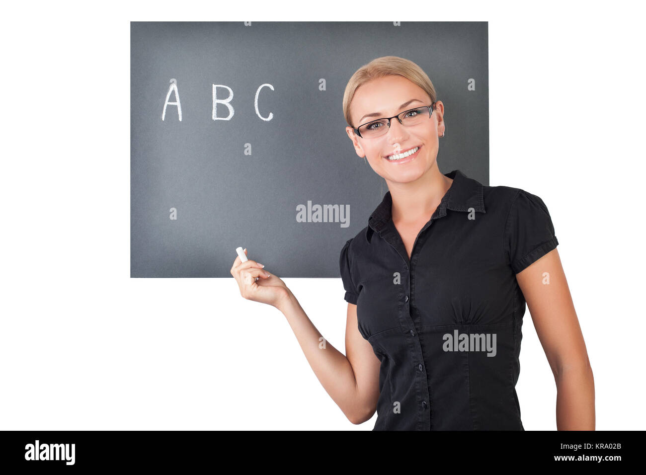 Lehrerin an der tafel Ausgeschnittene Stockfotos und -bilder - Alamy