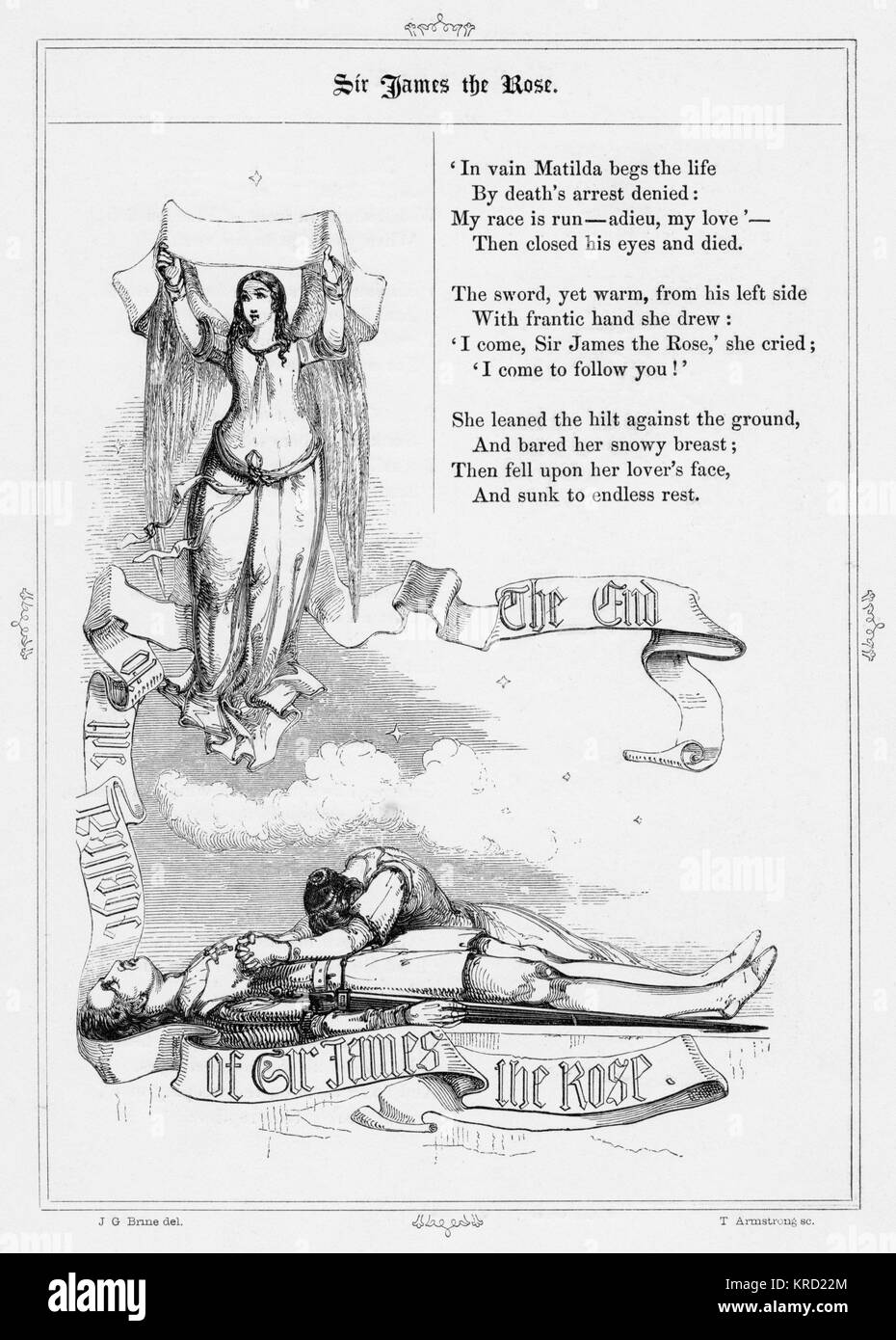 SIR JAMES DIE ROSE. Britische Breitseite Ballade, gutgeschrieben ...