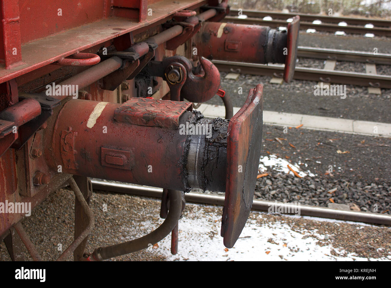 Railway wagon buffers -Fotos und -Bildmaterial in hoher Auflösung – Alamy