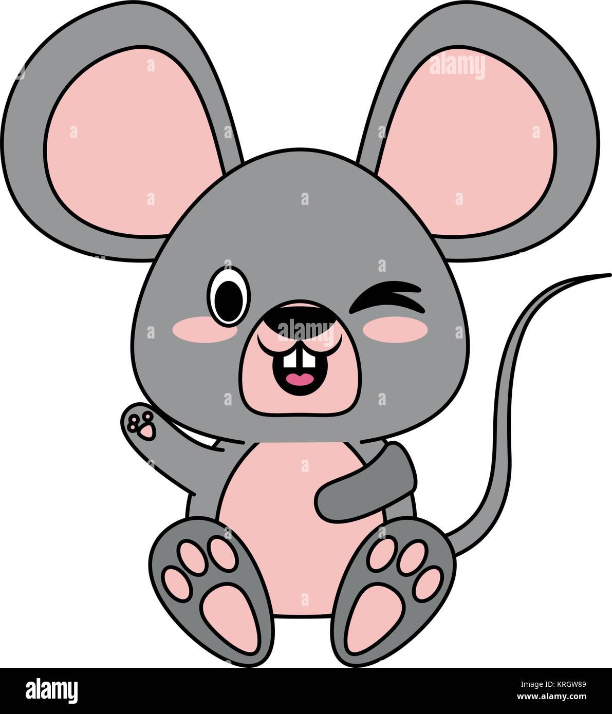 Süße Maus Cartoon Stock-Vektorgrafik - Alamy