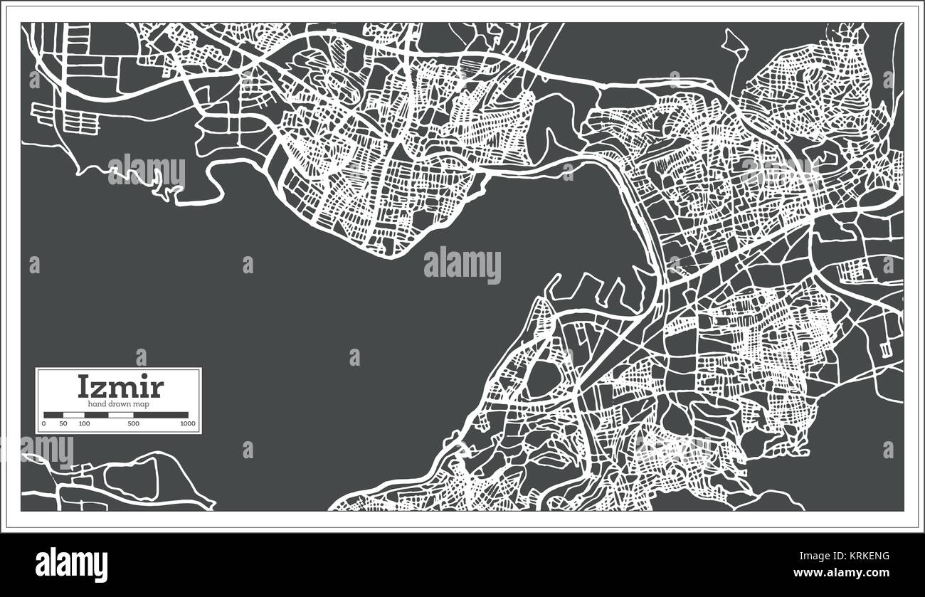 Elegantes Izmir Turkei Karte Ebenbild