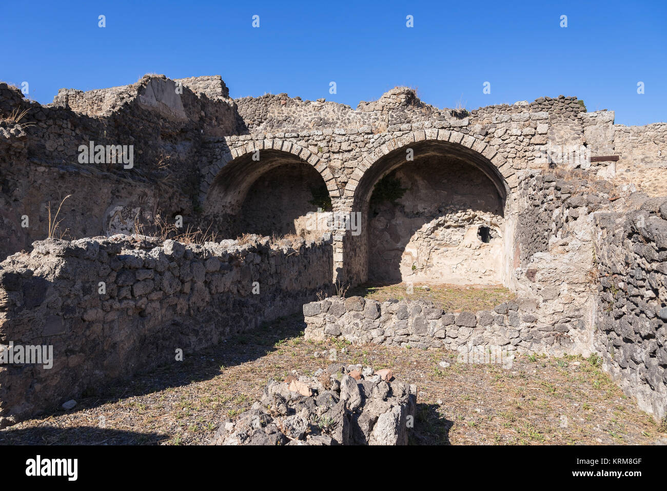 Ruinen von Pompeji, die alte Römerstadt bei einer katastrophalen ...