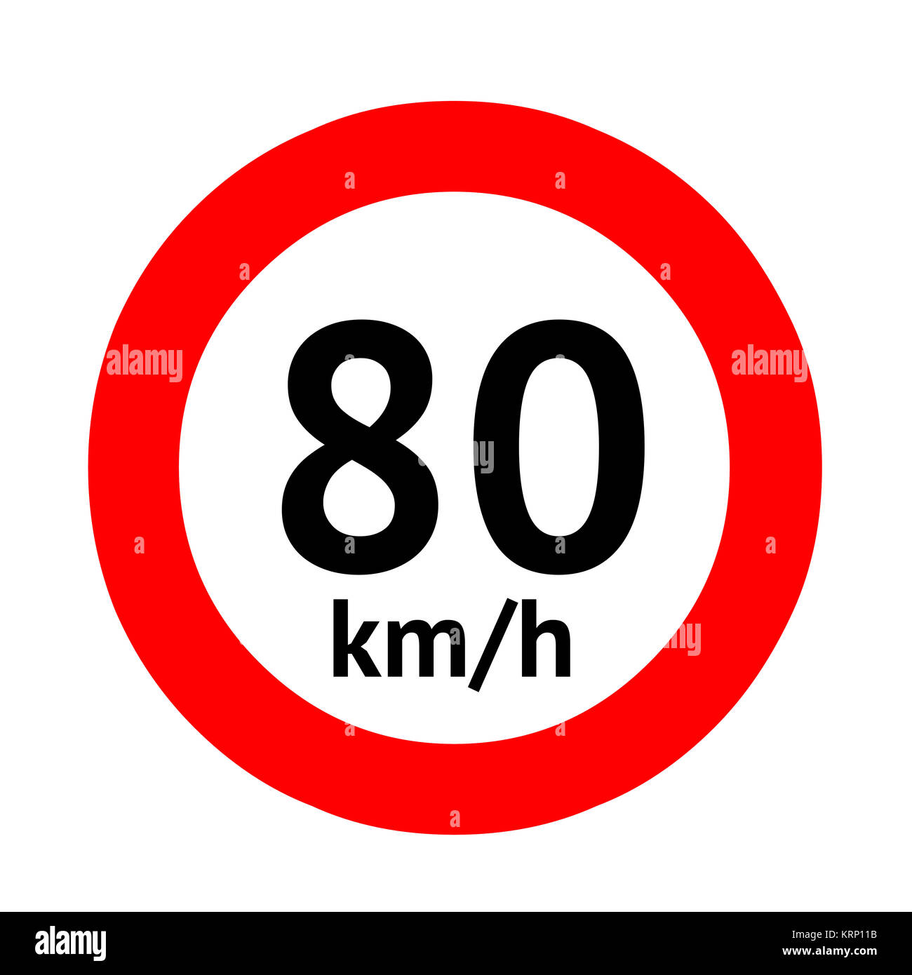 Speed Limit 80 Traffic Sign Stockfotos & Speed Limit 80 Traffic Sign ...